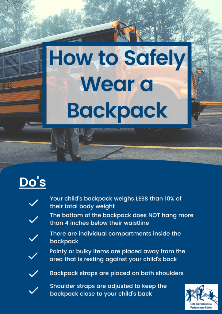 How To Safely Wear A Backpack Safety | Elite Chiropractic